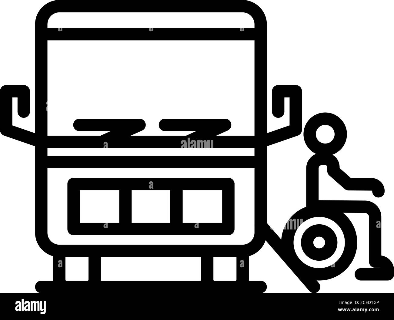 Handicapped bus people icon, outline style Stock Vector Image & Art - Alamy