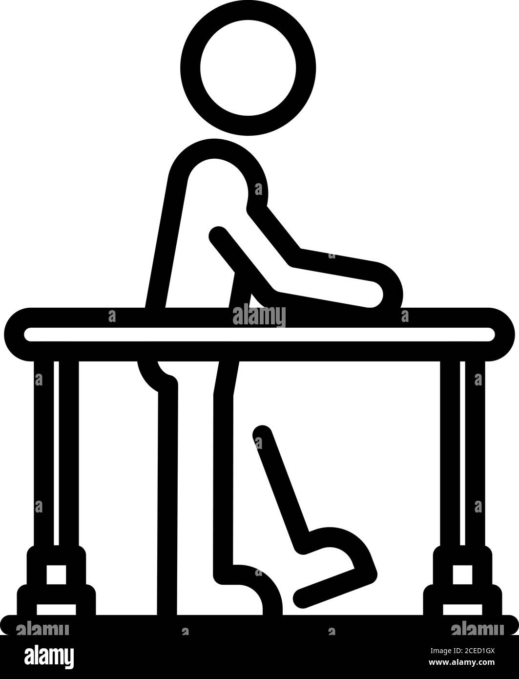 Rehabilitation walking icon, outline style Stock Vector Image & Art - Alamy