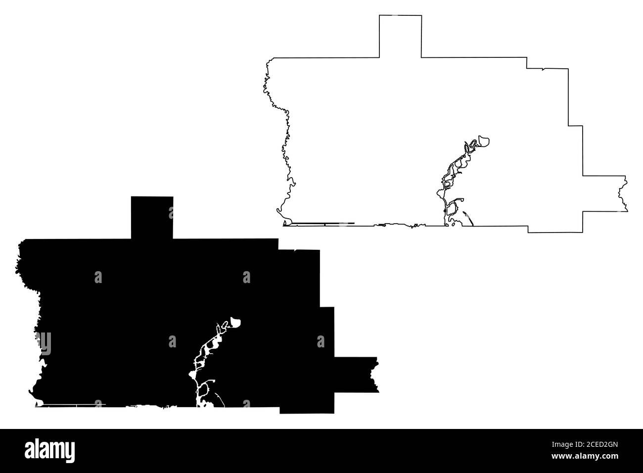 Calcasieu County, Louisiana (U.S. county, United States of America, USA ...