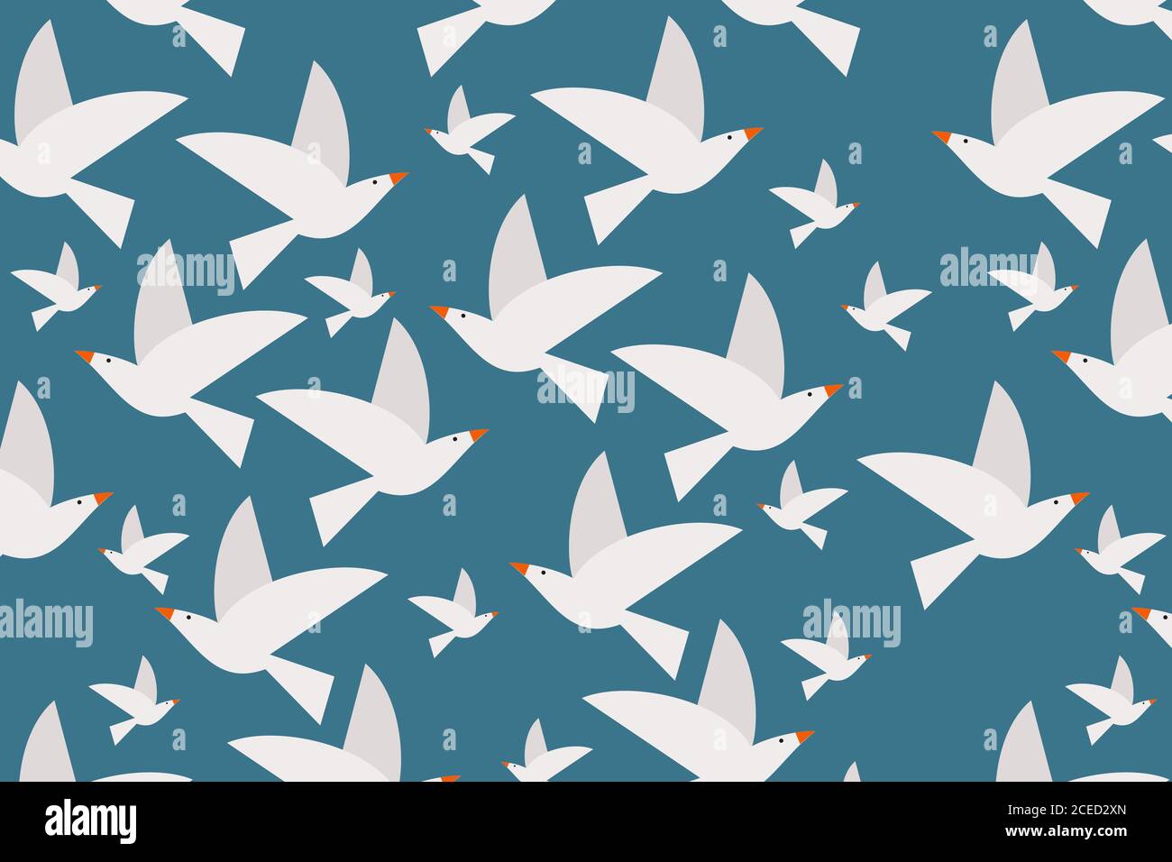 Blue bird pattern hi-res stock photography and images - Alamy