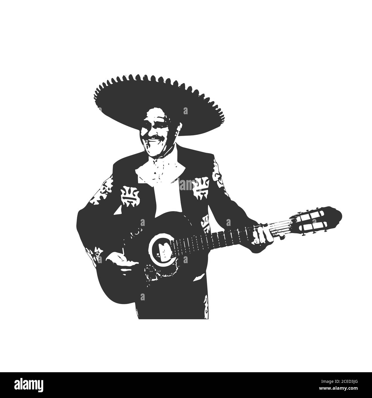 Silhouette of a musician. Creative vector illustration for design ...