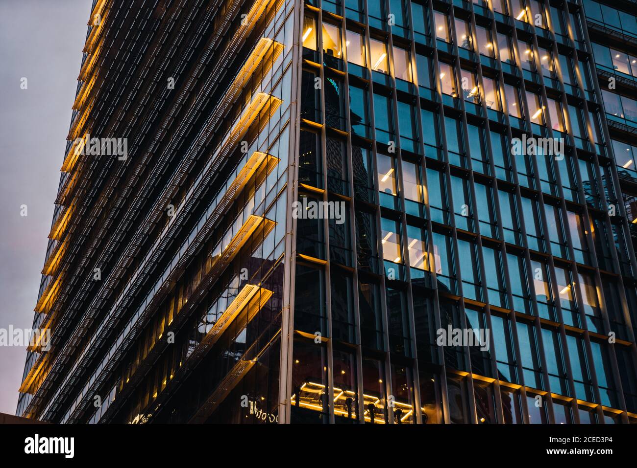 Walls of tall office tower Stock Photo - Alamy