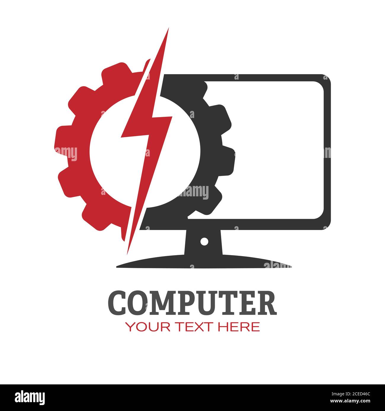 Computer technology. Vector illustration for theme design isolated on a ...