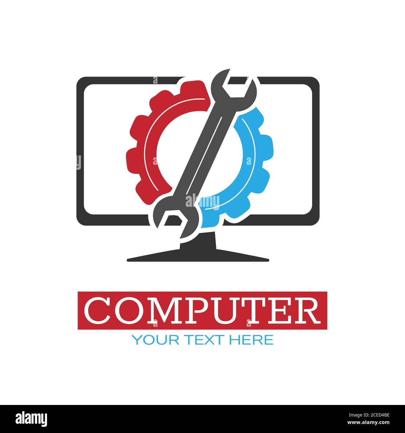 Computer technology. Vector illustration for theme design isolated on a ...