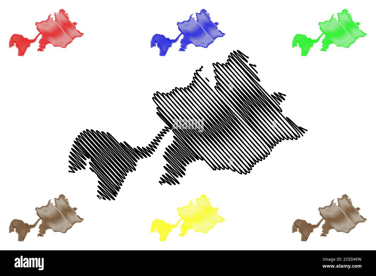 Aurangabad City (Republic of India, Maharashtra State) map vector ...