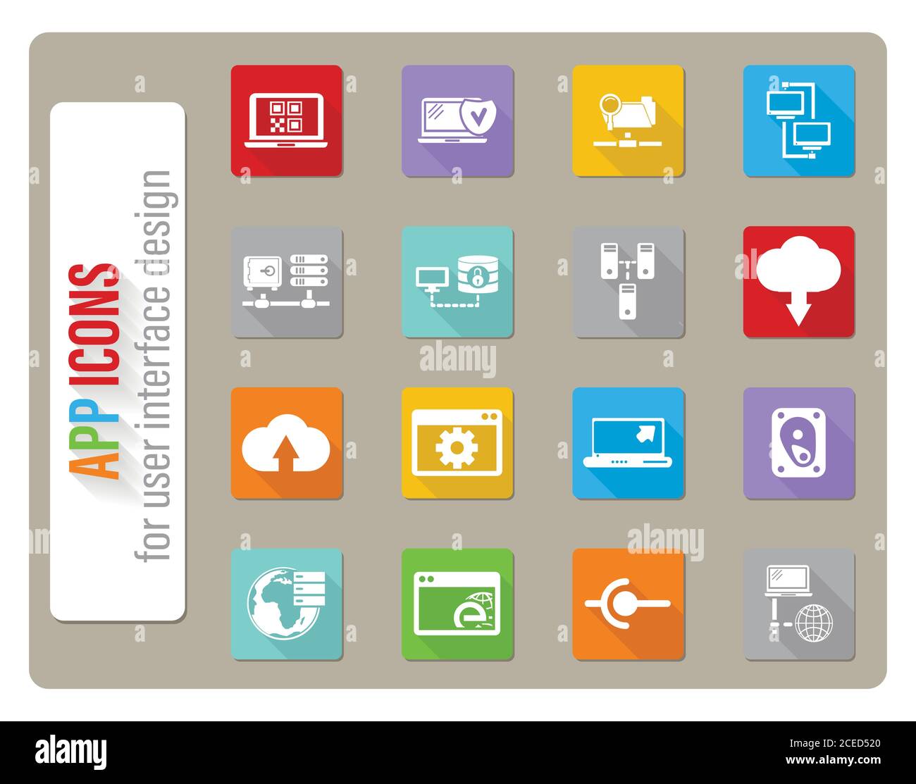 server icon set Stock Vector Image & Art - Alamy