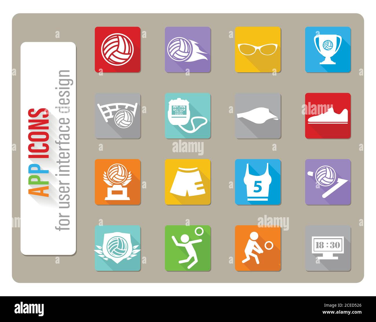 volleyball icon set Stock Vector Image & Art - Alamy