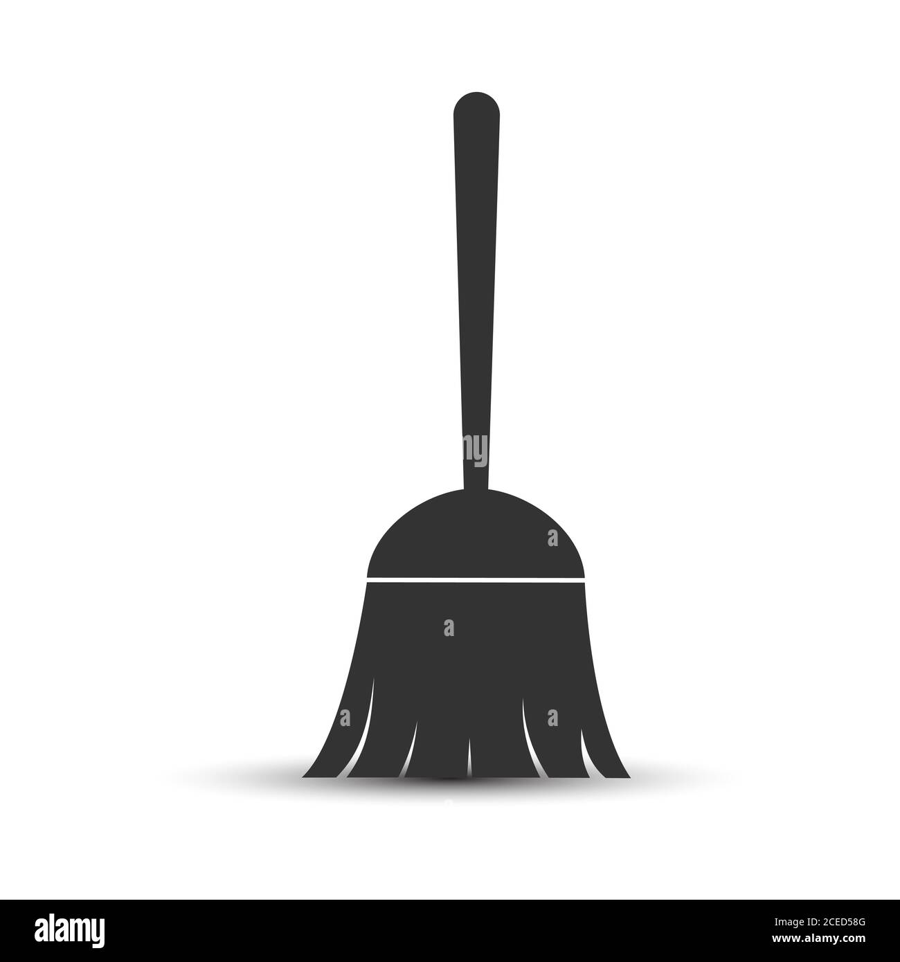 Broom. Simple vector illustration for creative design isolated on white ...