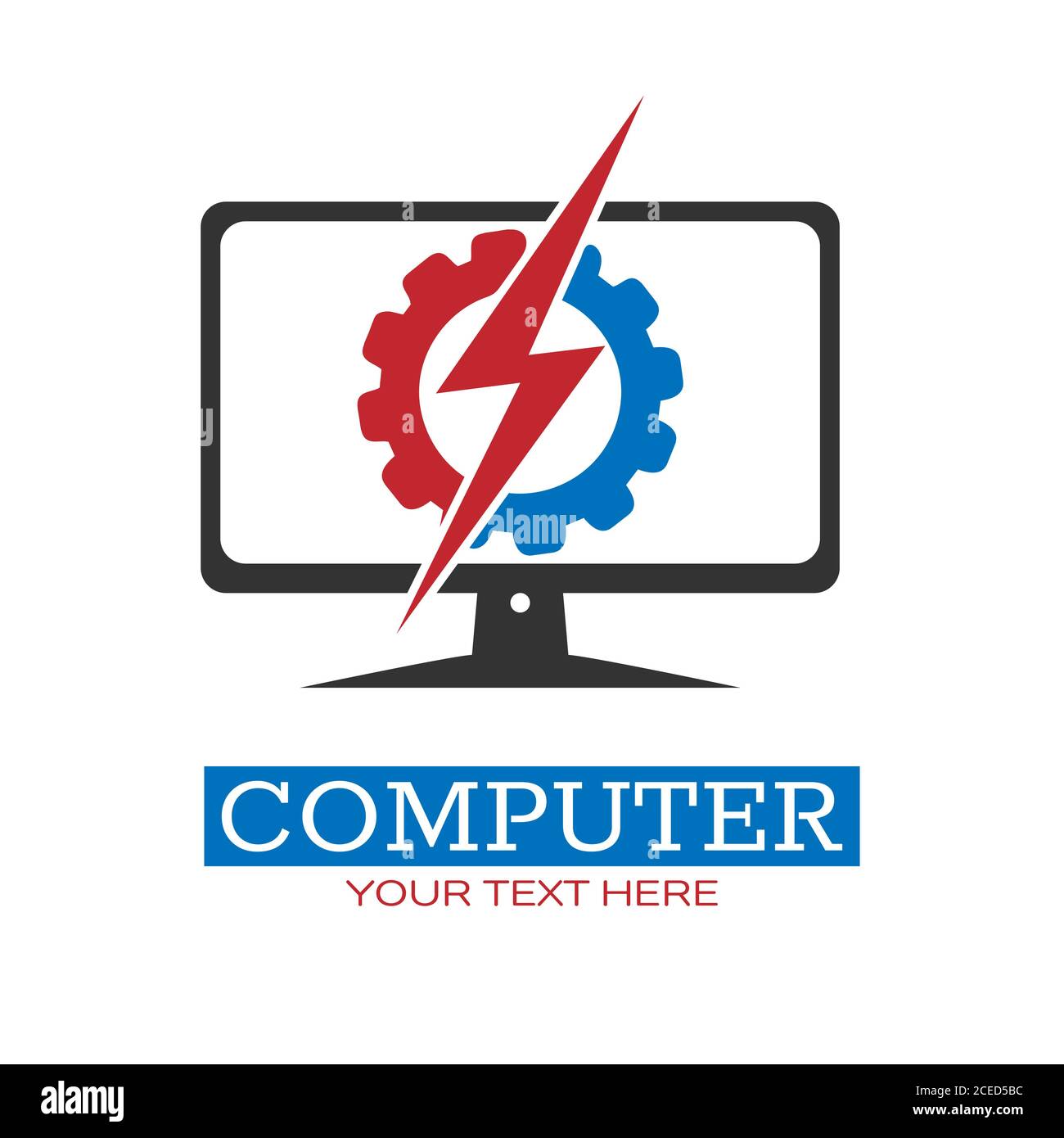Computer technology. Vector illustration for theme design isolated on a ...