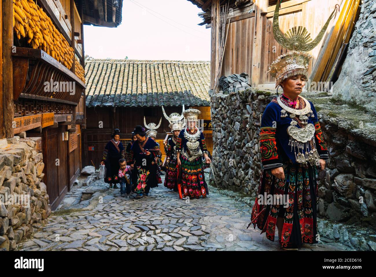 Miao women in traditional costume hi-res stock photography and images ...