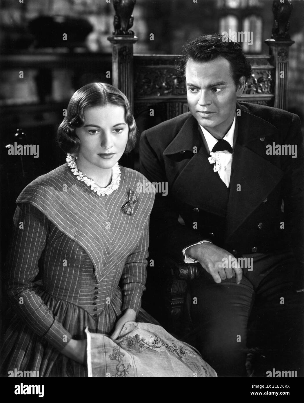 JOAN FONTAINE as Jane Eyre and ORSON WELLES as Edward Rochester in JANE ...