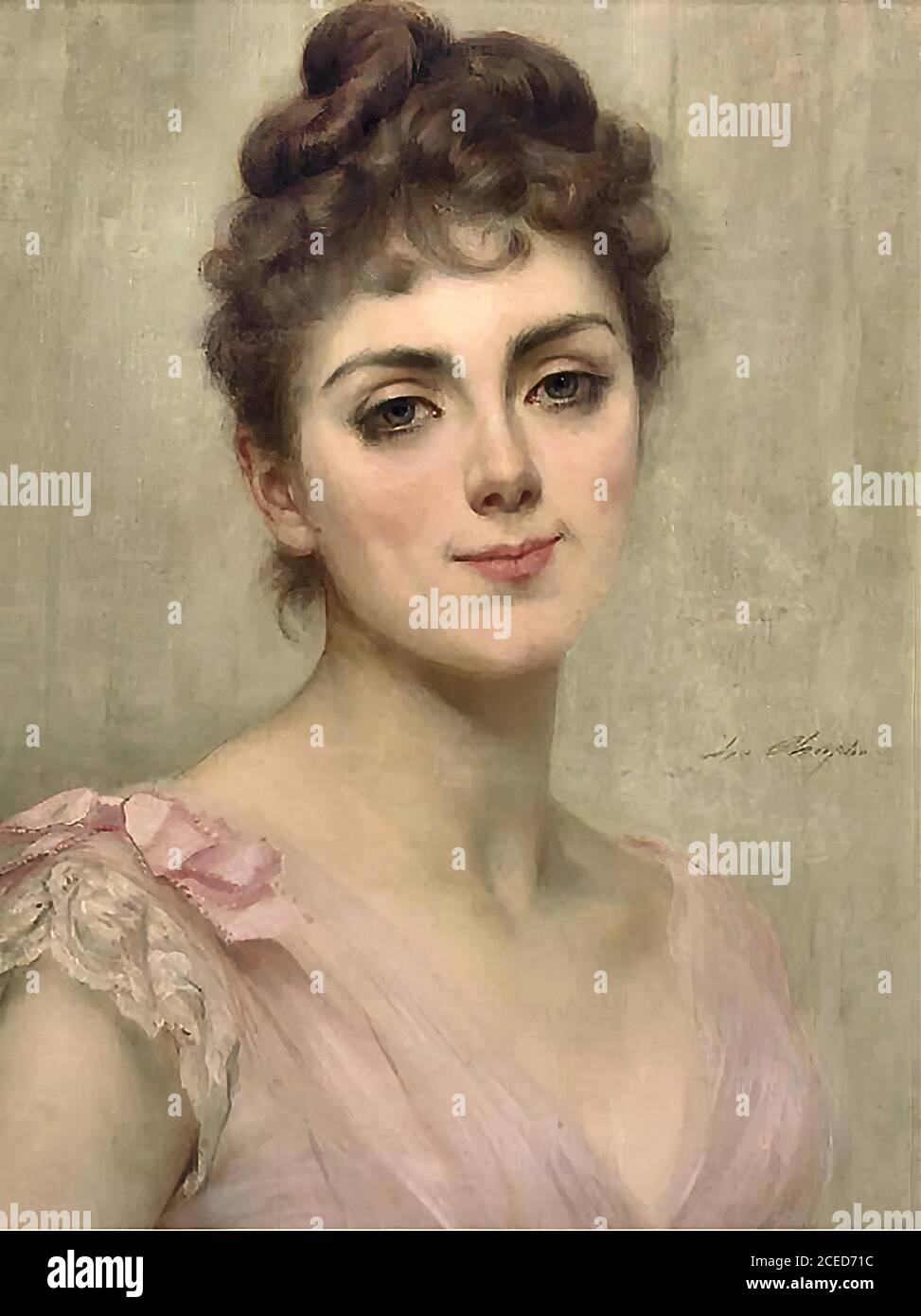 Chaplin Charles - the Coy Look - French School - 19th Century Stock ...