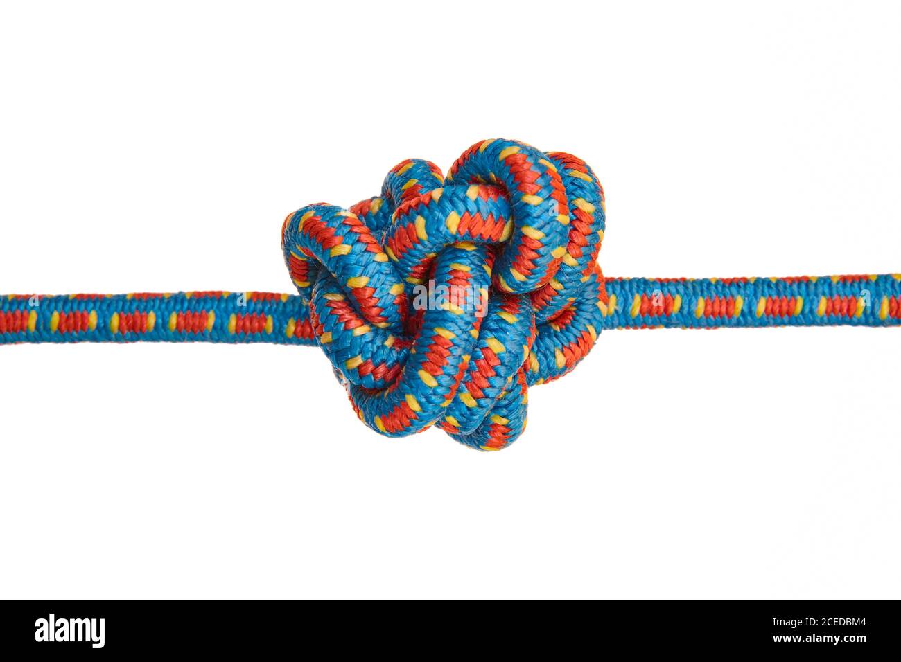 Knot and rope isolated on white. Problem and difficult concept Stock ...