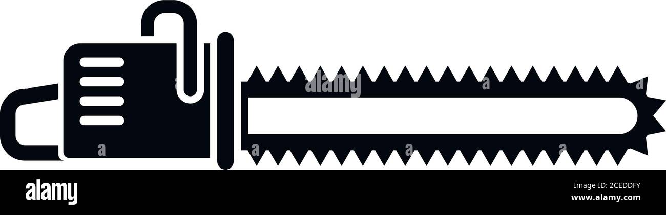 Chain saw icon. Simple illustration of chain saw vector icon for web ...
