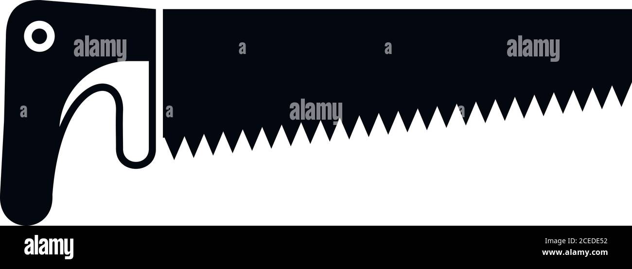 Crosscut saw icon. Simple illustration of crosscut saw vector icon for ...