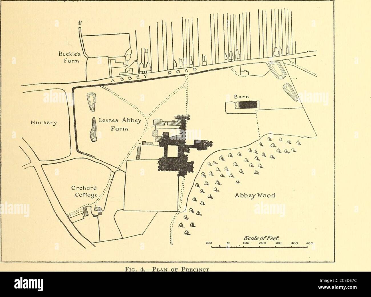 . Lesnes Abbey in the parish of Erith, Kent; being the complete report ...