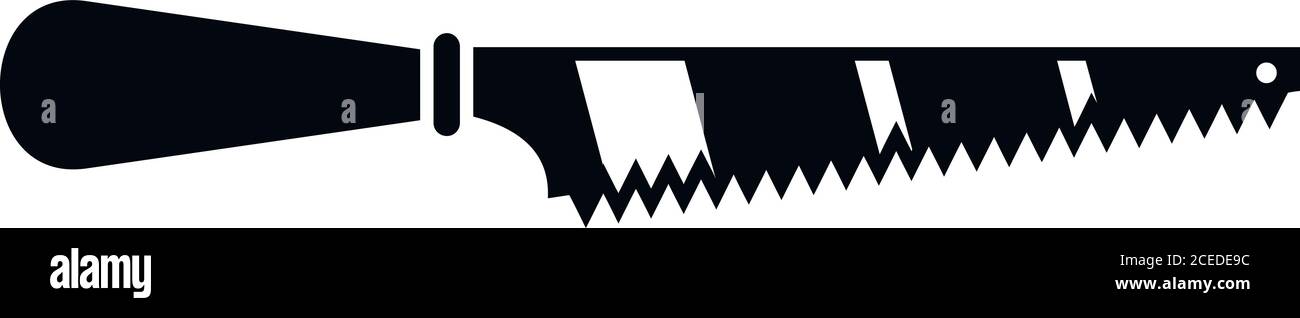 Keyhole saw icon. Simple illustration of keyhole saw vector icon for ...