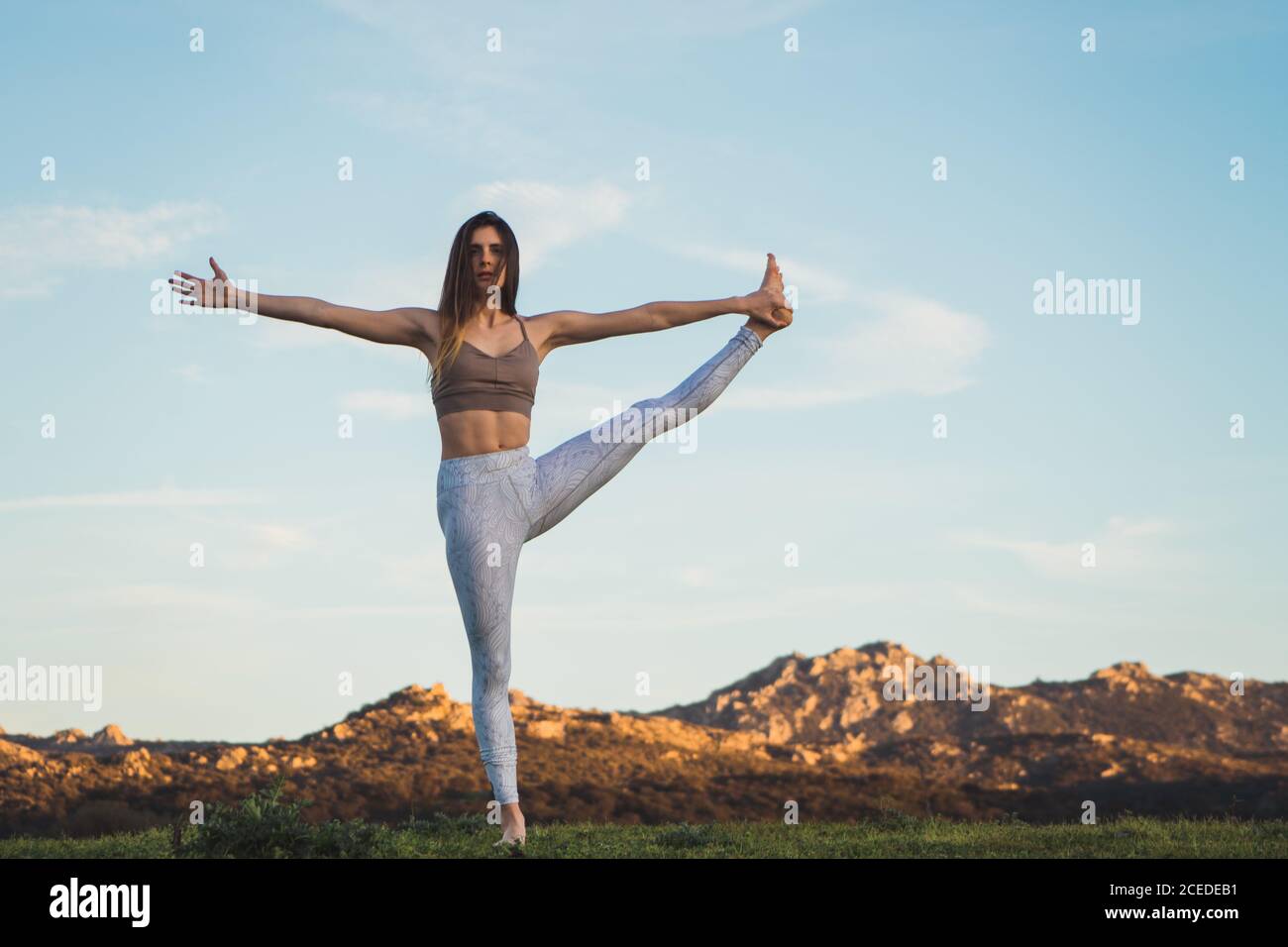 Stretching field hi-res stock photography and images - Alamy