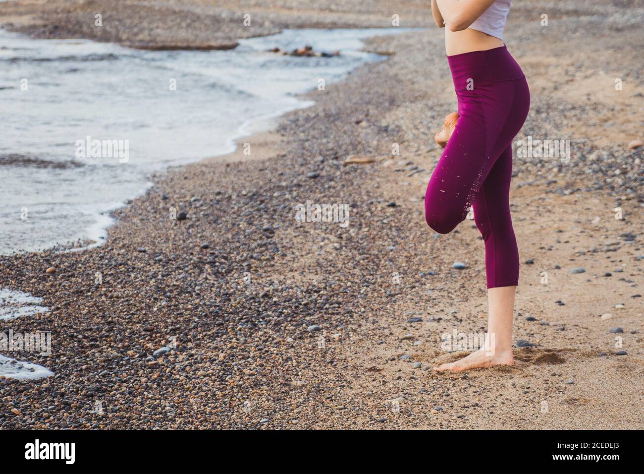 Yoga practice ocean view hi-res stock photography and images - Alamy