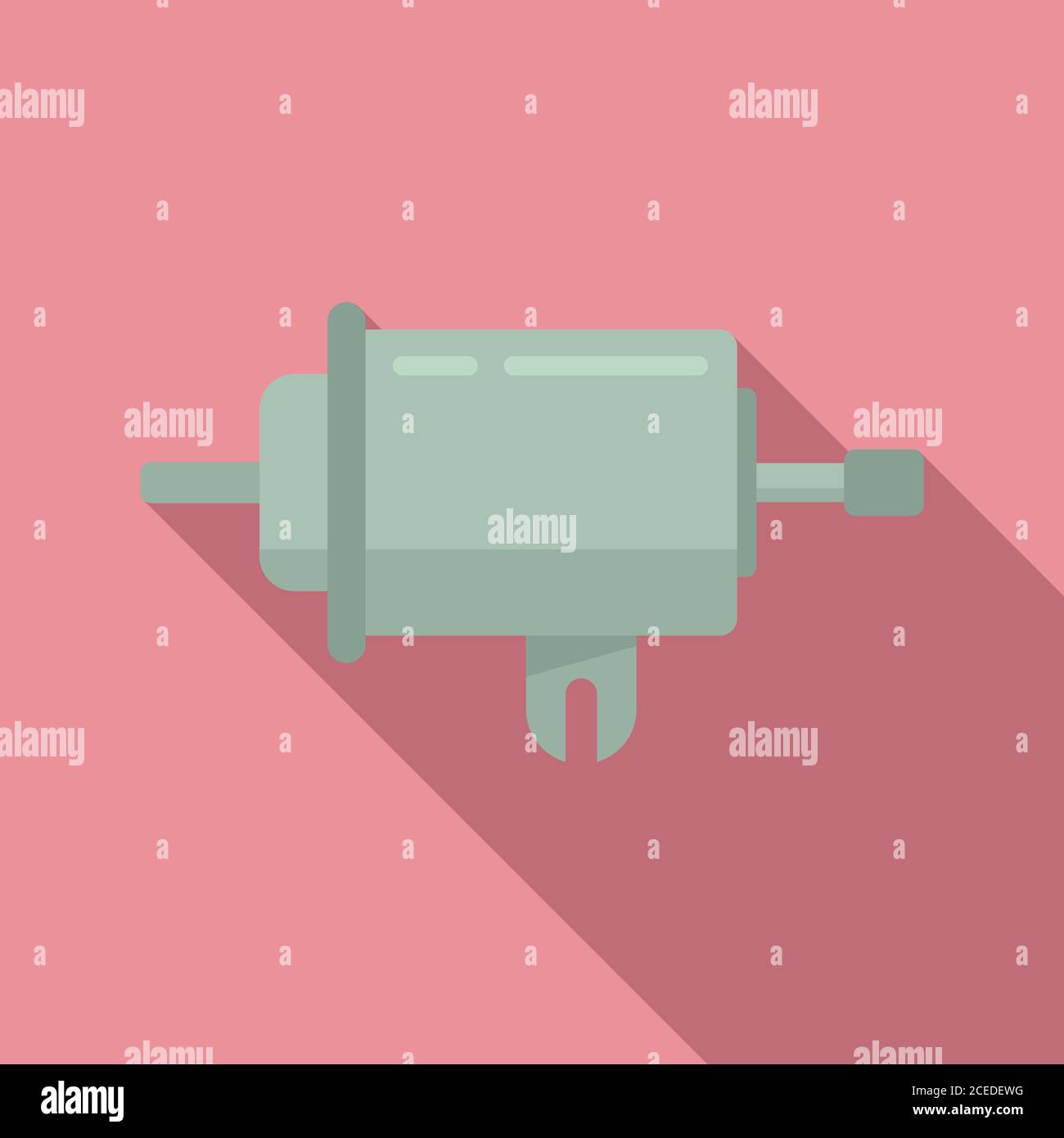 Gasoline metal filter icon. Flat illustration of gasoline metal filter ...