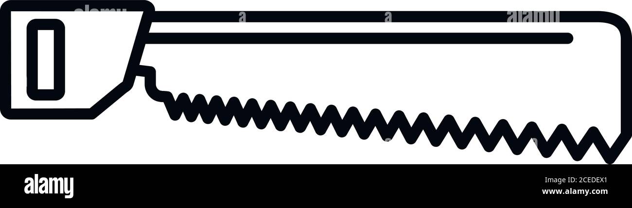 Back saw icon. Outline back saw vector icon for web design isolated on ...
