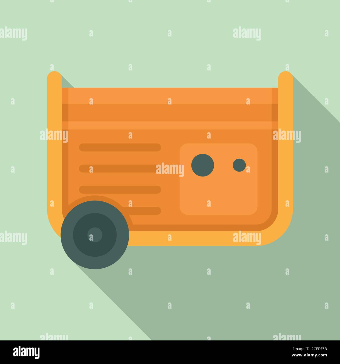 Diesel generator icon. Flat illustration of diesel generator vector ...