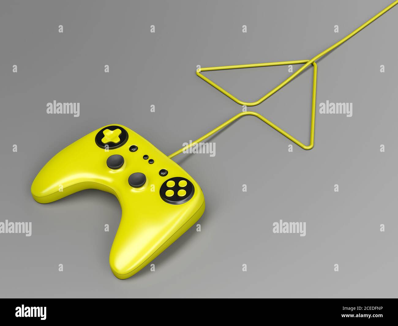 Bright colored gaming controller on gray background Stock Photo - Alamy