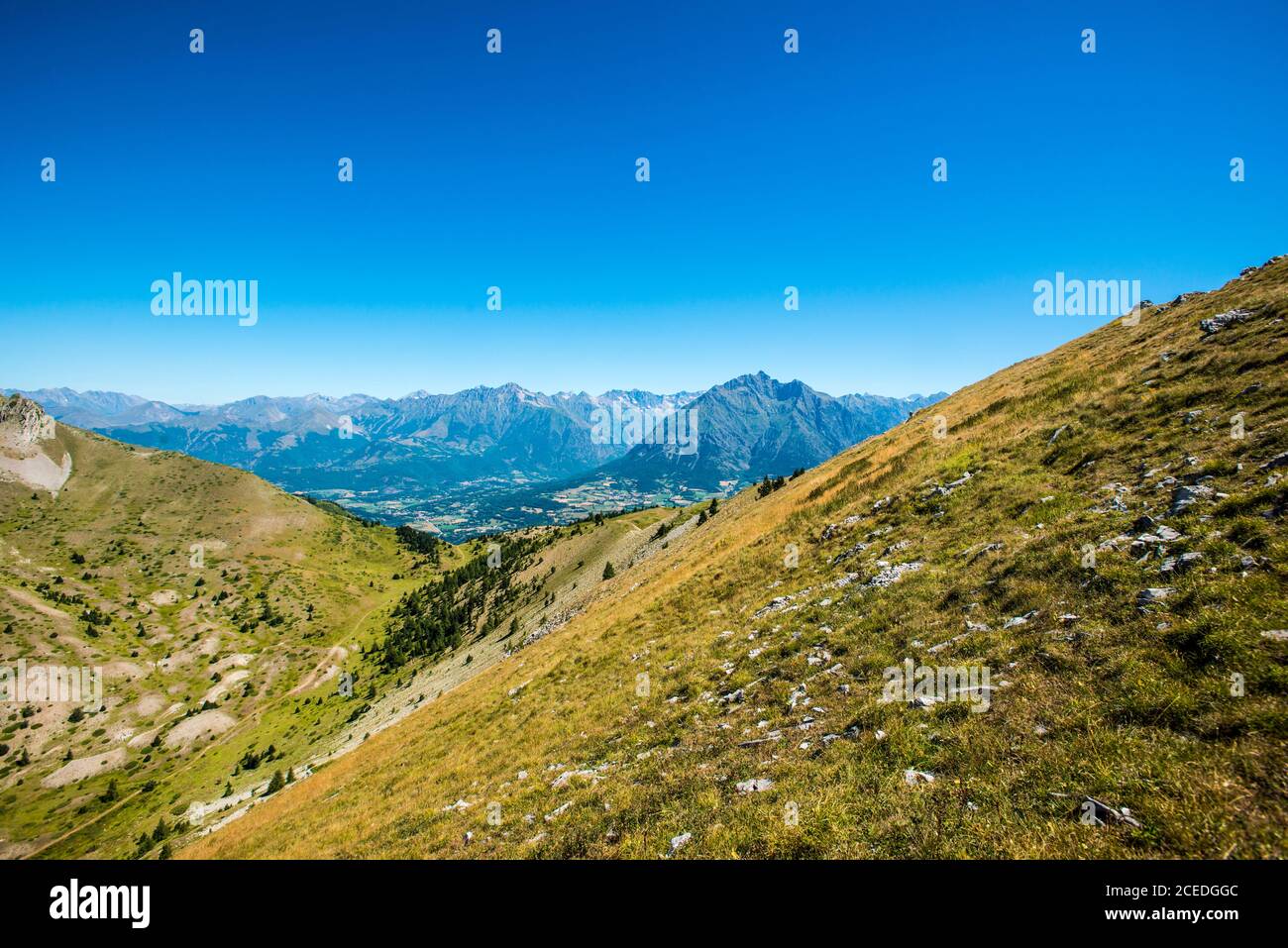 Landscape scenic view in the French Alps Stock Photo - Alamy