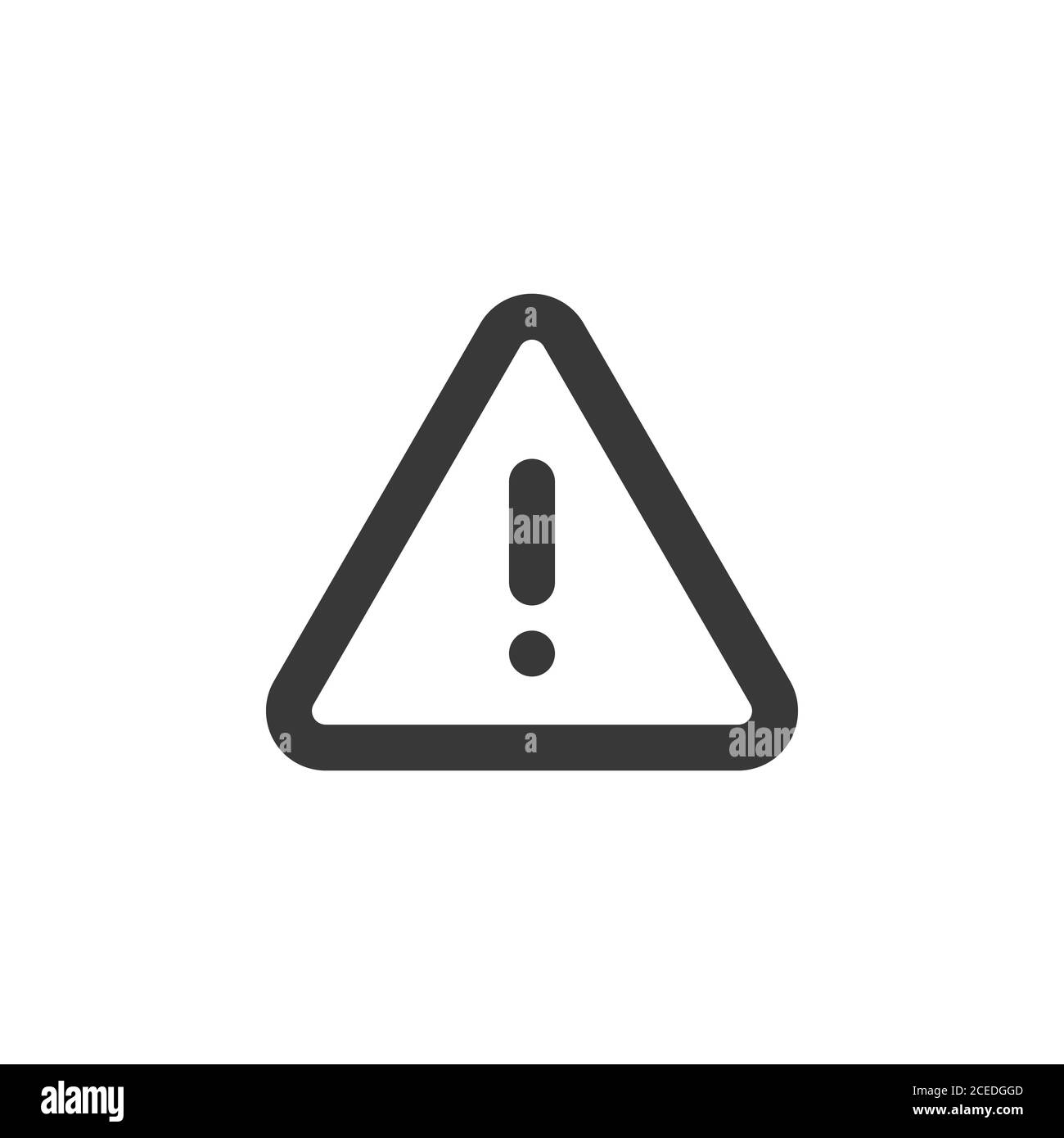 Danger sign. Isolated icon. Warning glyph vector illustration Stock ...