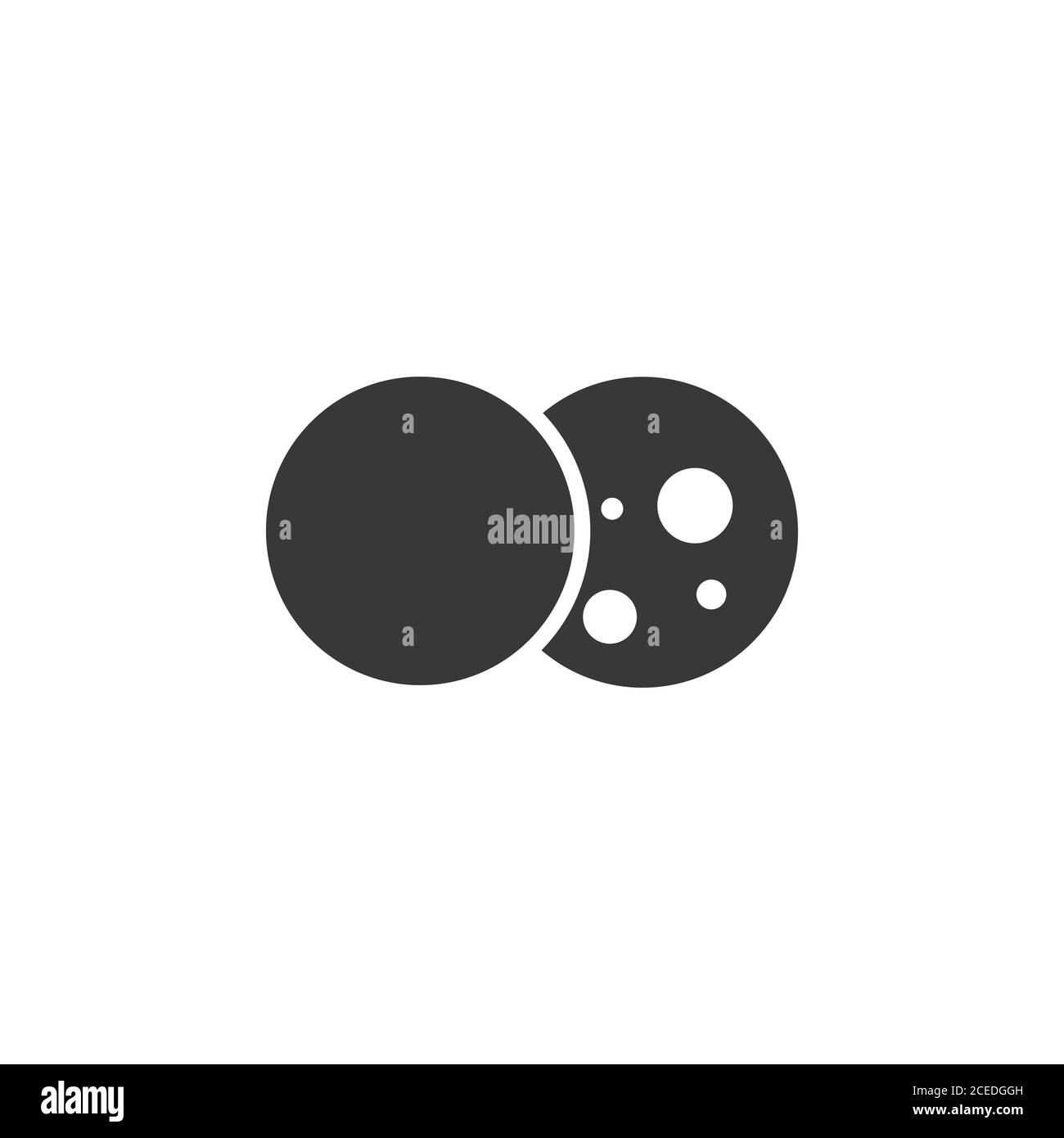 Moon eclipse. Isolated icon. Weather glyph vector illustration Stock ...