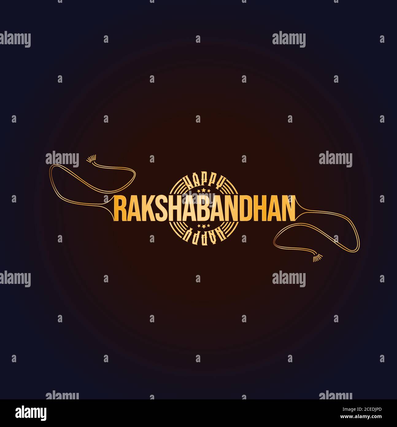 Happy Raksha bandhan Typography in rakhi shape Stock Vector Image & Art ...