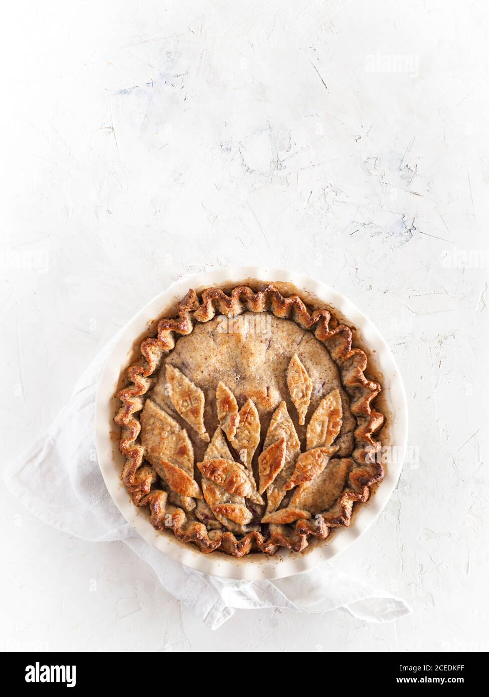 Fresh baked pie in form Stock Photo - Alamy