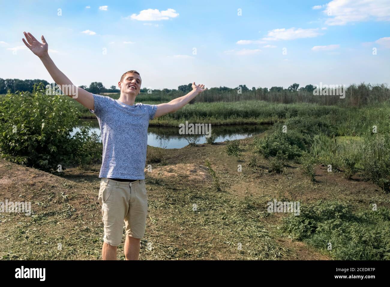 Man breathing fresh air hi-res stock photography and images - Alamy