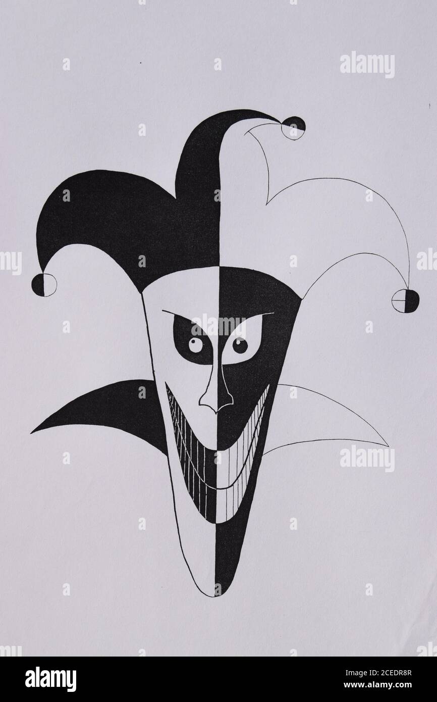 Jester tattoo design hi-res stock photography and images - Alamy