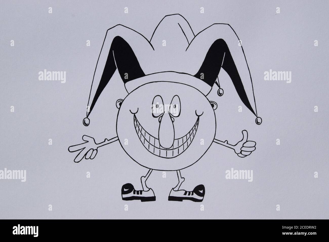 Thumbs Up Jester Stock Photo - Alamy