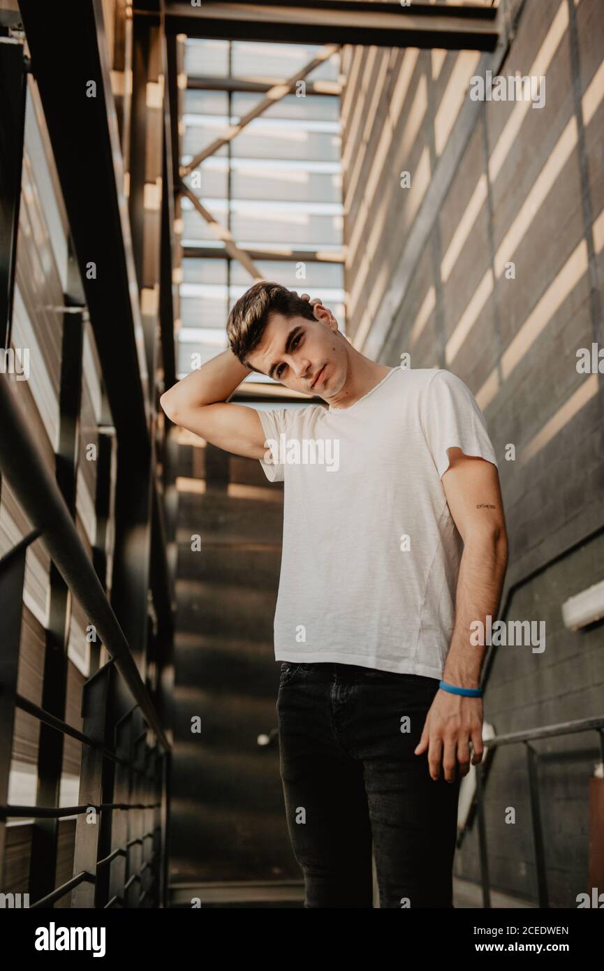 Thoughtful young man construction hi-res stock photography and images ...