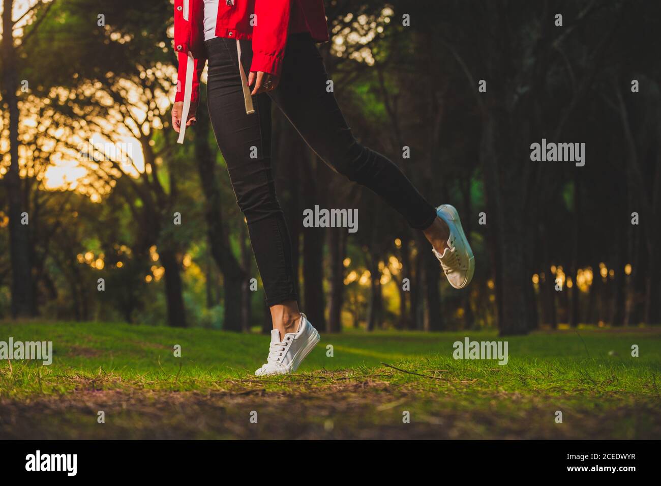 Woman on tiptoe hi-res stock photography and images - Alamy