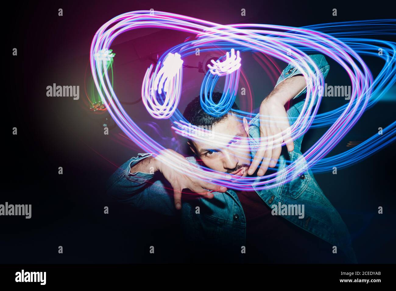 Bearded man dancing camera indoors hi-res stock photography and images ...