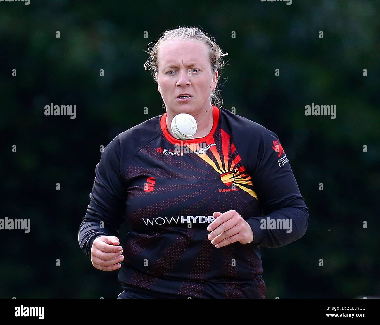 BECKENHAM, United Kingdom, AUGUST 31:Sunrisers Katie Midwood in action ...