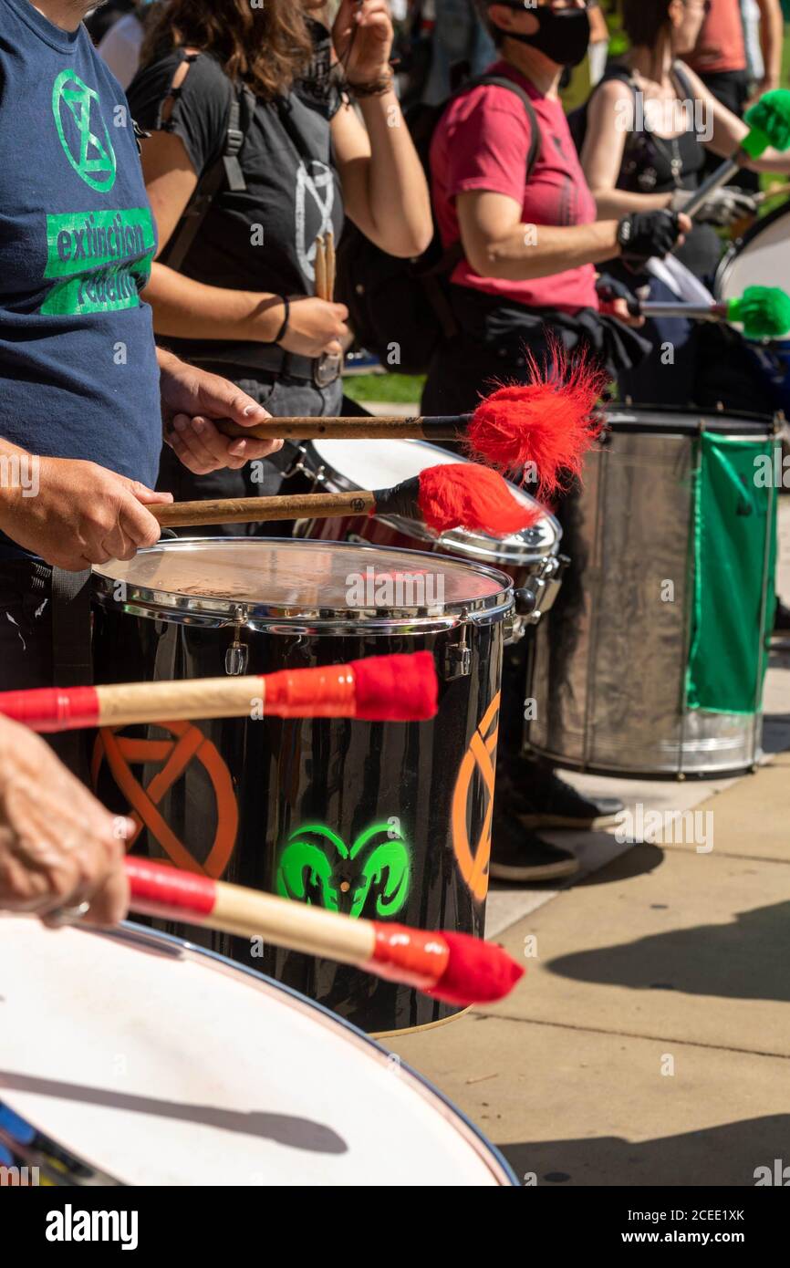 Drummers at protest hi-res stock photography and images - Alamy