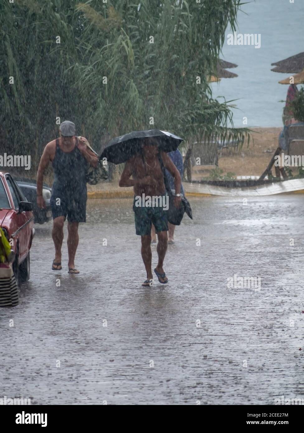 Rain in Kefalonia Greece Stock Photo - Alamy