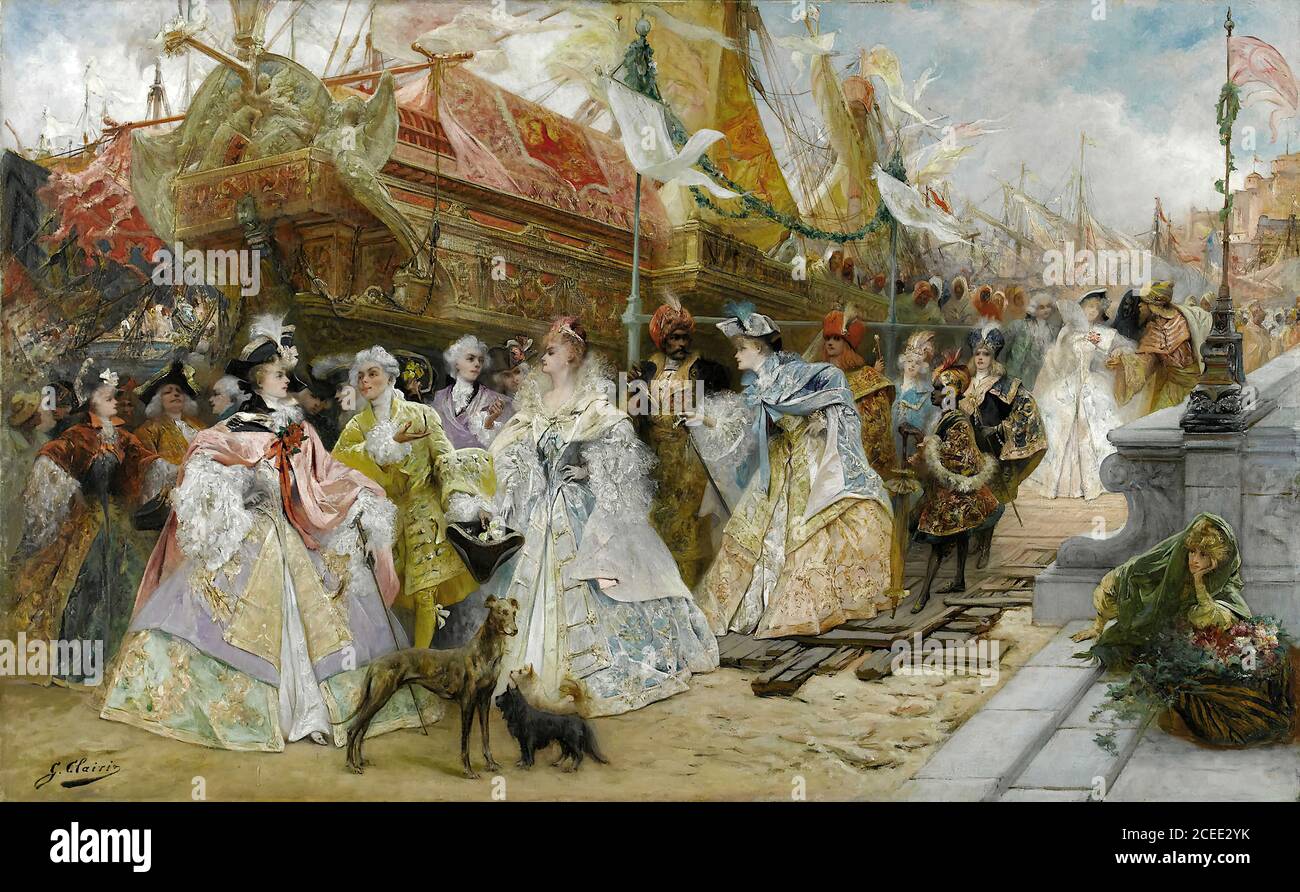 Clairin Georges Jules Victor - the Royal Entourage - French School ...