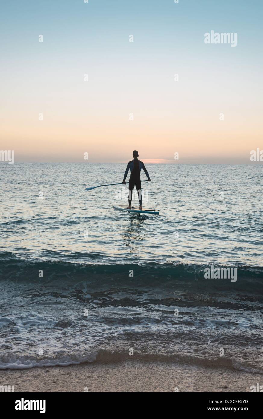 Man practicing paddle surf hi-res stock photography and images - Alamy
