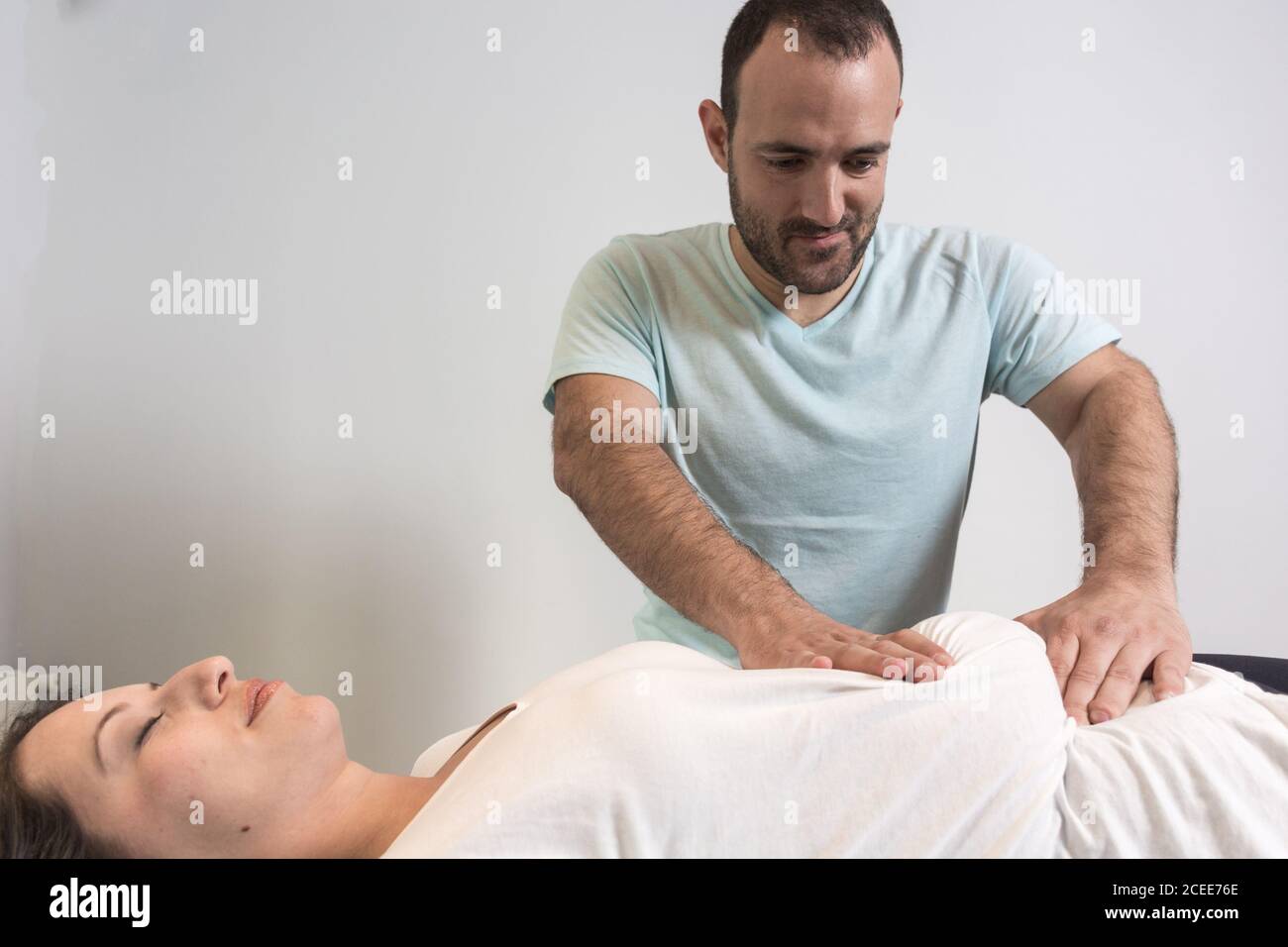 Alternative therapy body treatment, It is a body massage where you ...