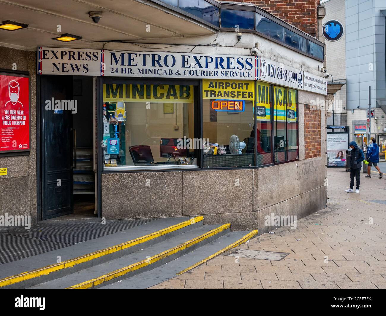 Express News and Metro Express Minicab kiosk, selling newspapers and ...