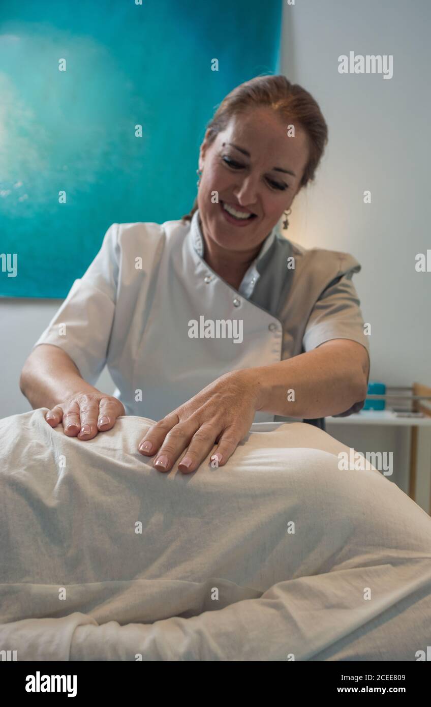 Alternative therapy body treatment, It is a body massage where you ...
