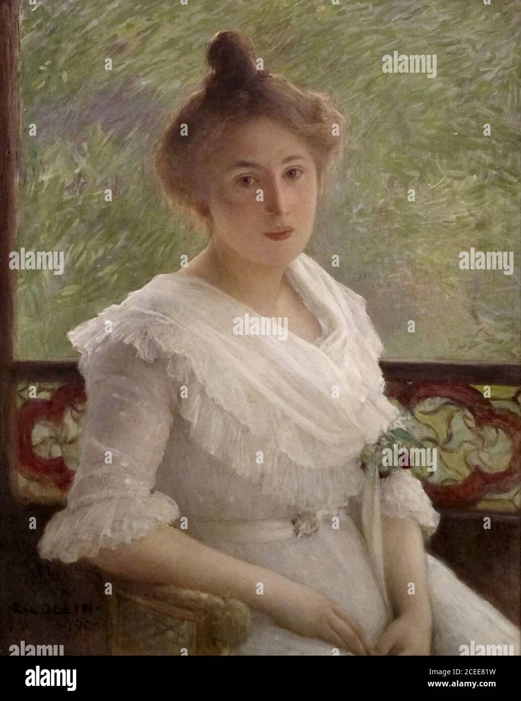 Collin Raphael - Portrait De Jeune Fille - French School - 19th Century ...