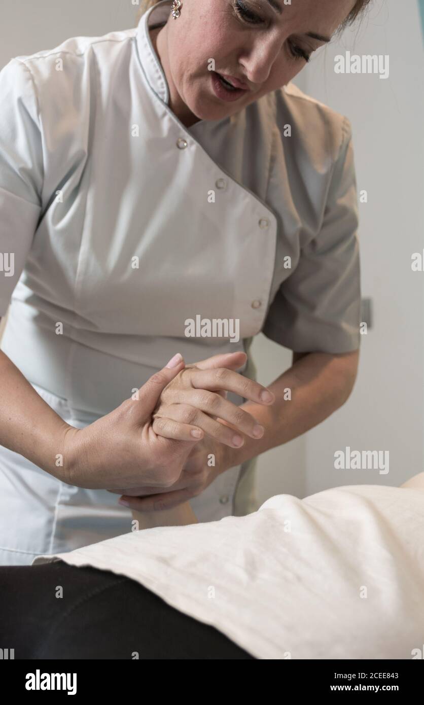 Alternative therapy body treatment, It is a body massage where you ...