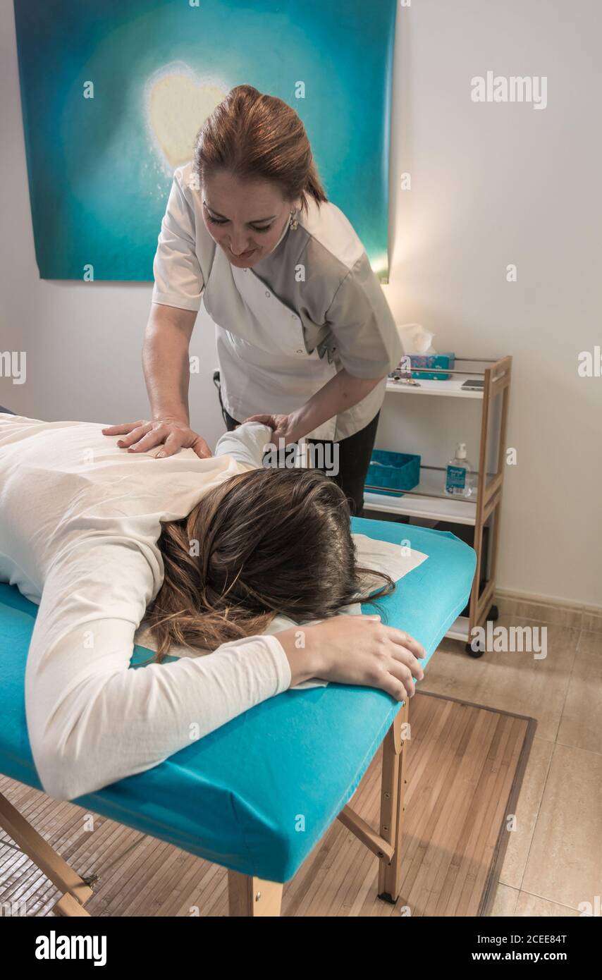Alternative therapy body treatment, It is a body massage where you ...