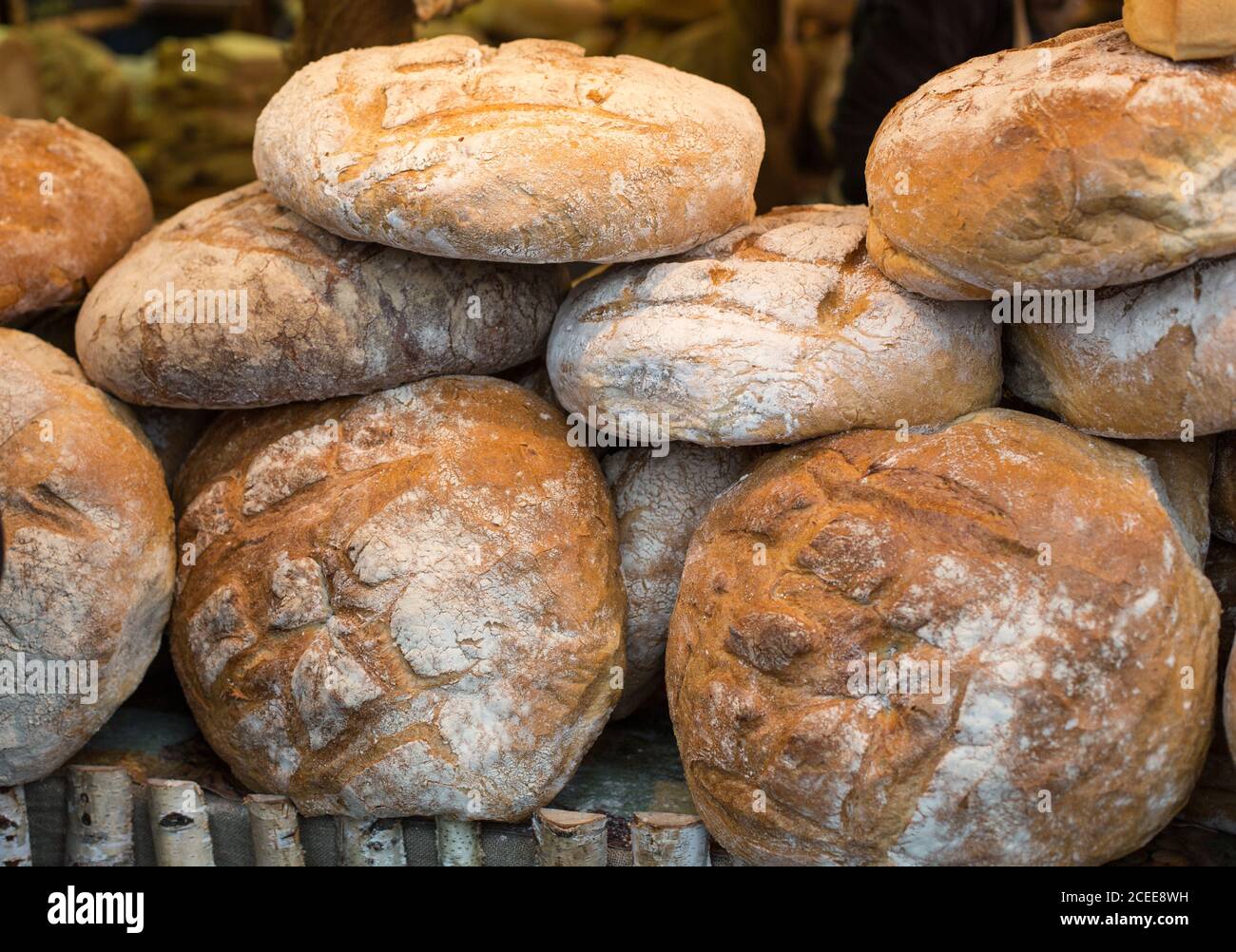 The loaf of rustic bread traditionally roasted Stock Photo - Alamy